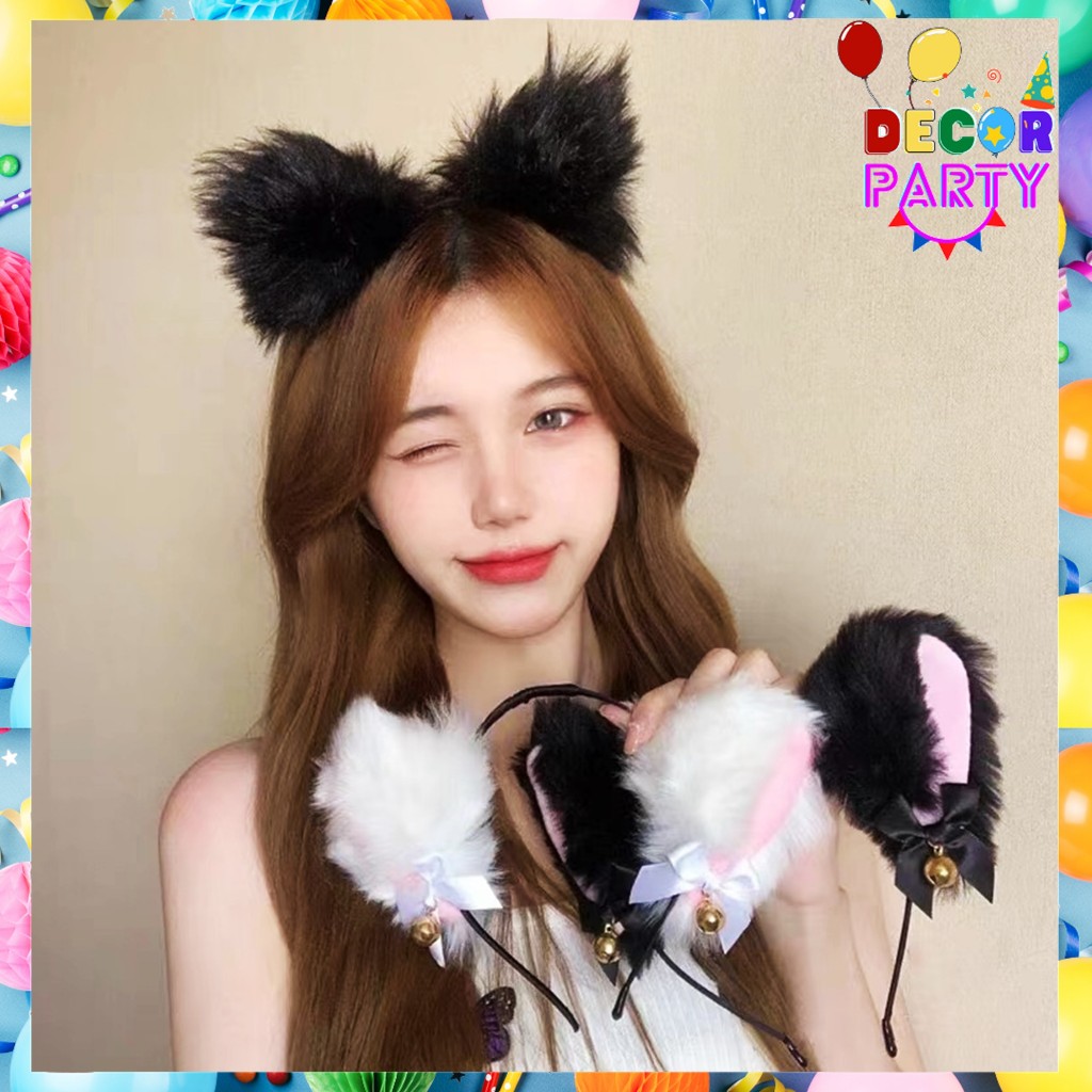 Jual DP Bando Karakter Telinga Kucing Bando Bell Kucing Cosplay Furry ...