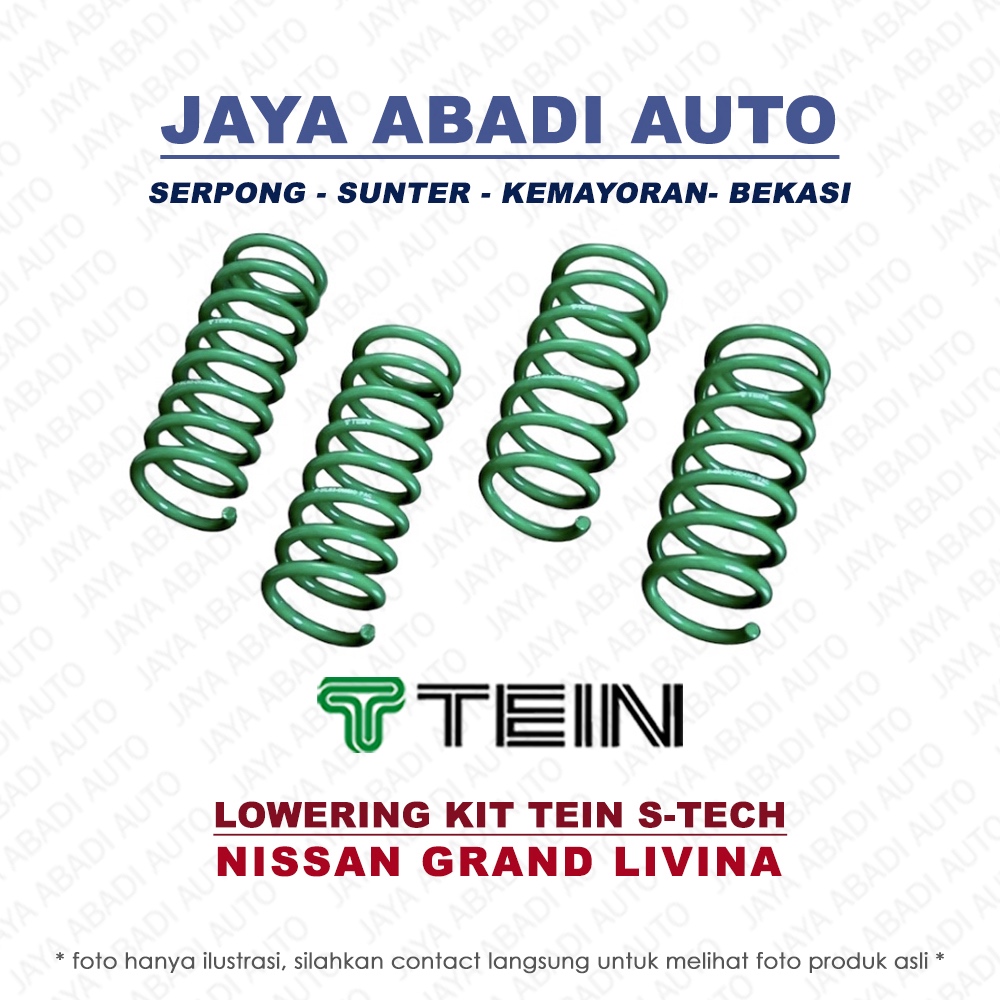 Jual Lowering Kit / Coil Spring / Per Pendek TEIN STech - NISSAN GRAND ...