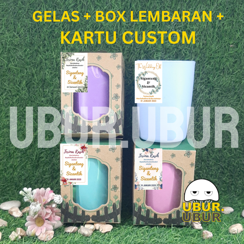 Jual Souvenir Pernikahan Gelas Box Rustic Lembaran Sovenir Hadiah Khitanan Aqiqah Wedding Ulang ...