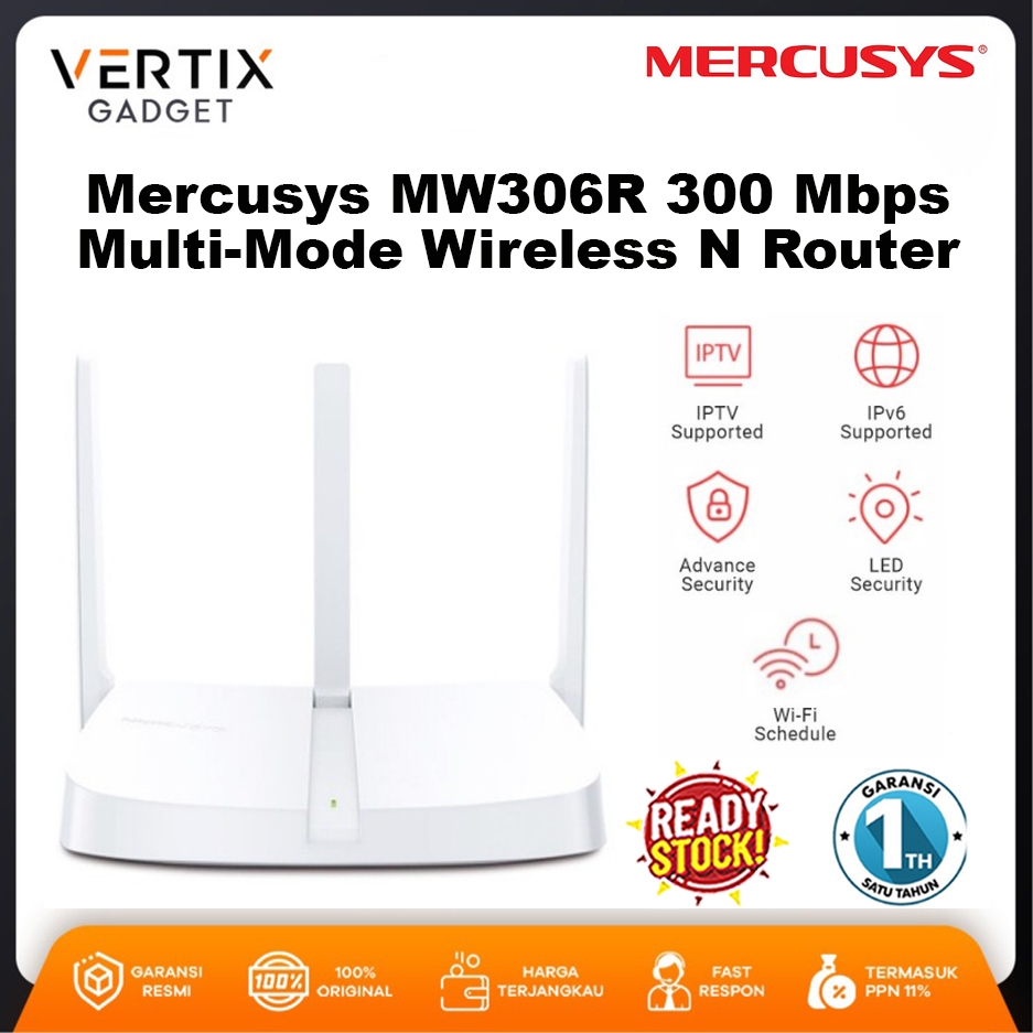 Jual Mercusys MW306R 300 Mbps Multi-Mode Wireless N Router | Shopee ...