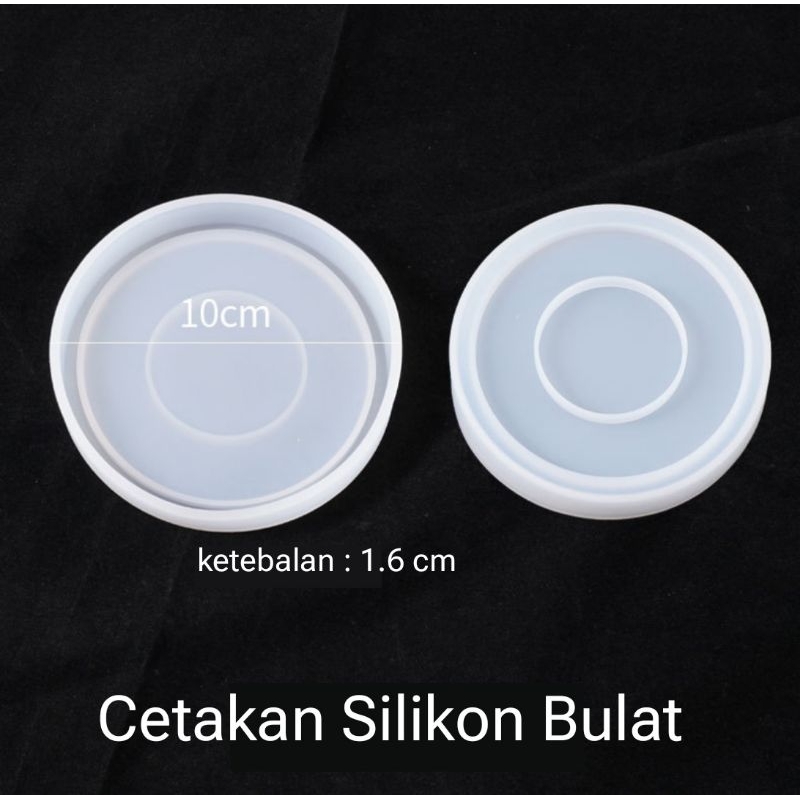 Jual Cetakan Resin Coaster Bulat / Silikon Mold bentuk Bulat / Silicone ...