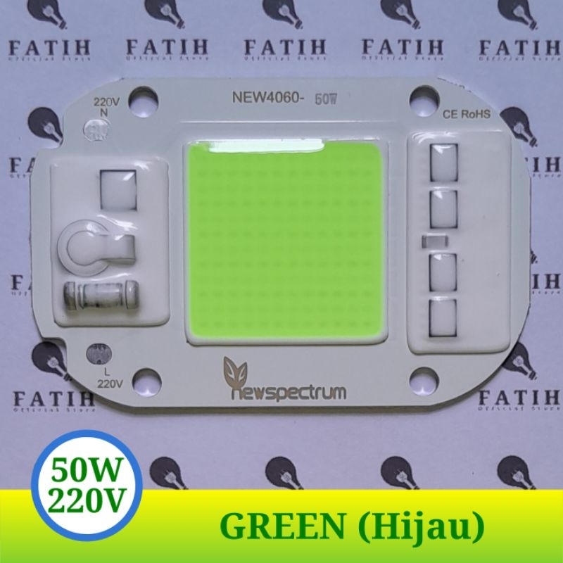 Jual LED COB 50 Watt 220 Volt AC Warna Hijau | Shopee Indonesia