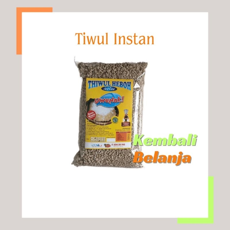 Jual Tiwul Heboh 400 Gram/ Tiwul Instant/ Tiwul Instant/ Makanan Jadul ...