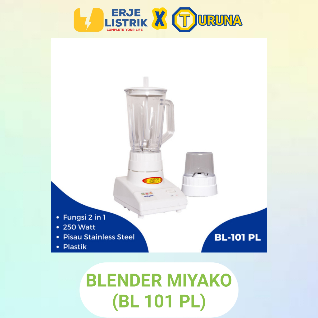 Jual Blender Miyako BL 101 PL Miyako Belnder Plastik 2in1 Bl 101 Pl ...