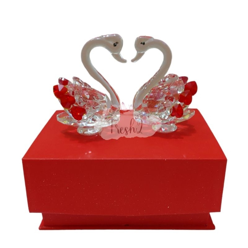 Jual patung angsa kristal wedding / pajangan angsa | Shopee Indonesia