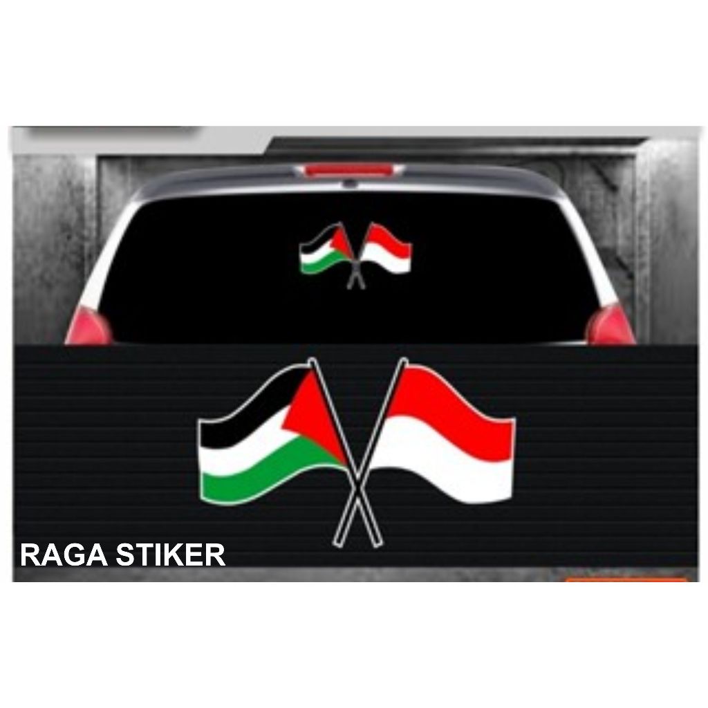 Jual STICKER MOBIL CUTTING STICKER PALESTINA INDONESIA STAND WITH ...