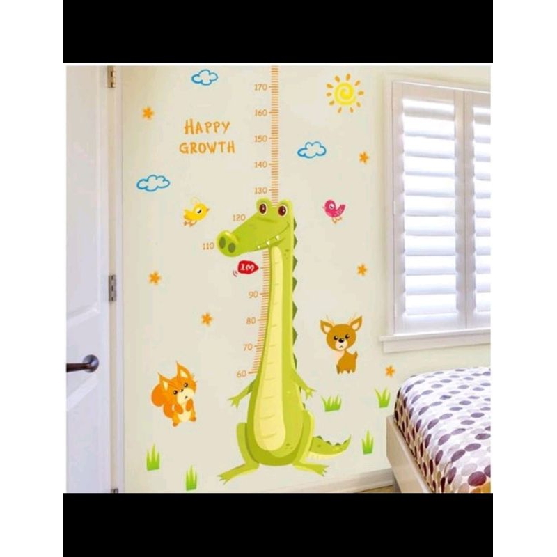 Jual Wallsticker Grow Up Crocodile Sticker Dinding Tinggi Badan Buaya ...
