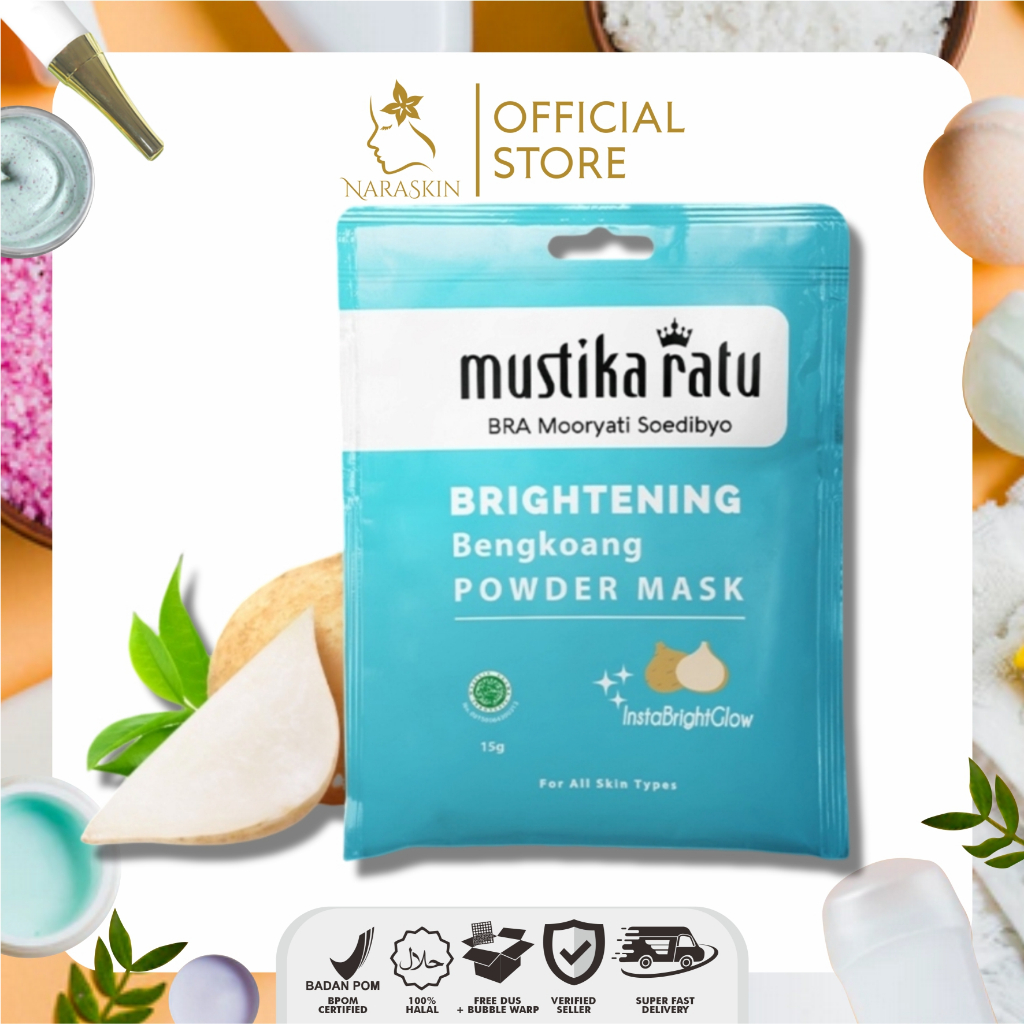 Jual Mustika Ratu Brightening Bengkoang Powder Mask - Masker Sachet 15 ...