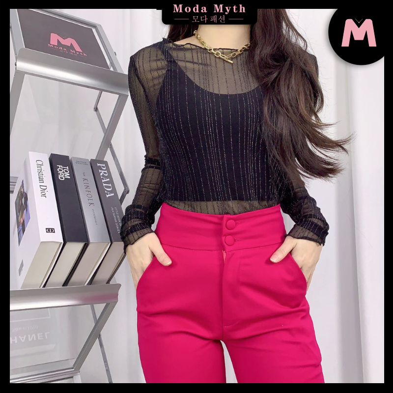 Jual MODAMYTH H21 - ATASAN LENGAN PANJANG TRANSPARAN LONG SLEEVE KOREAN PREMIUM | Shopee Indonesia