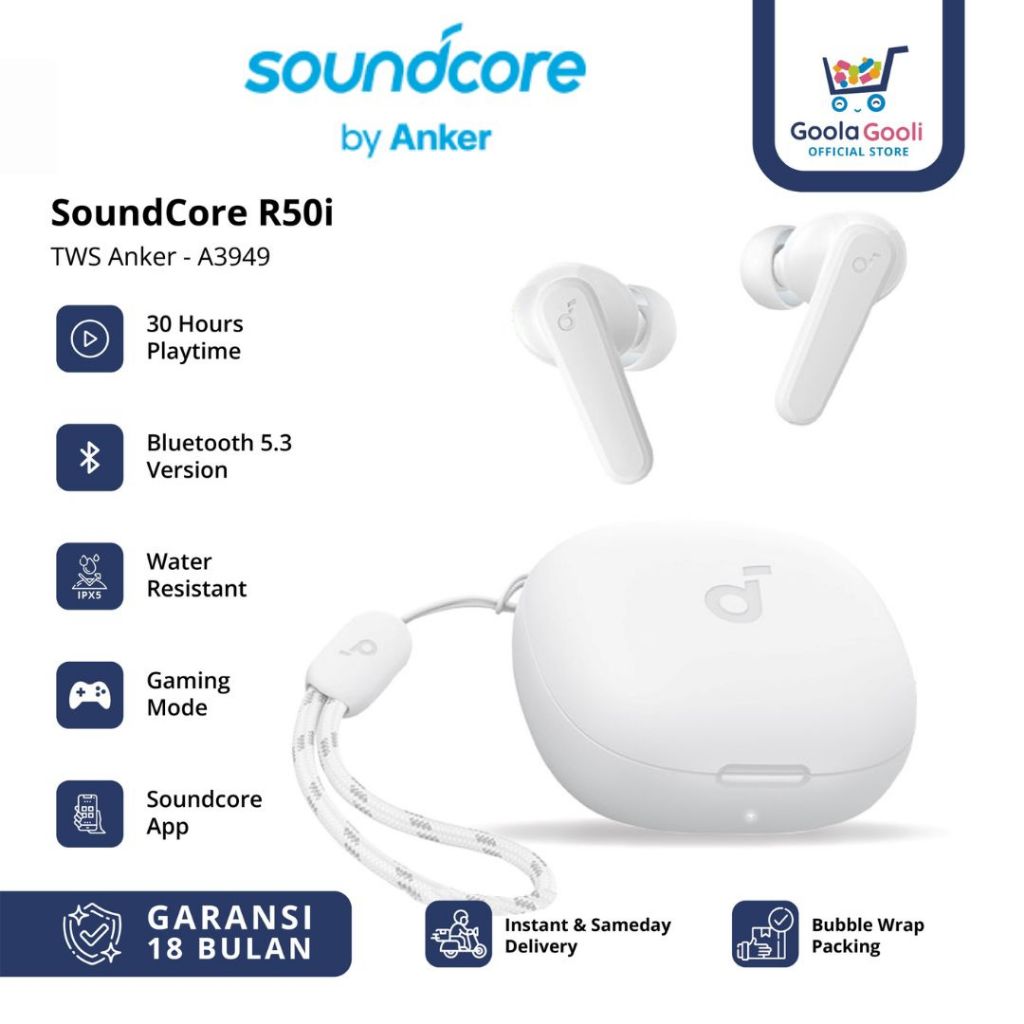 Jual ANKER Soundcore R50i R50I Stick TWS Earphone Wireless Bluetooth 5. ...