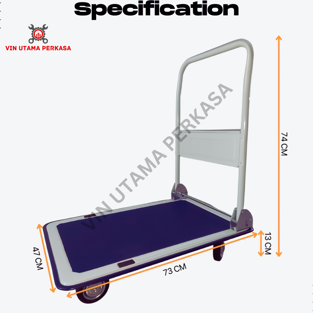 Jual Handtruck Troley lipat bawa angkut barang 150KG 50 X 70 cm trolley ...