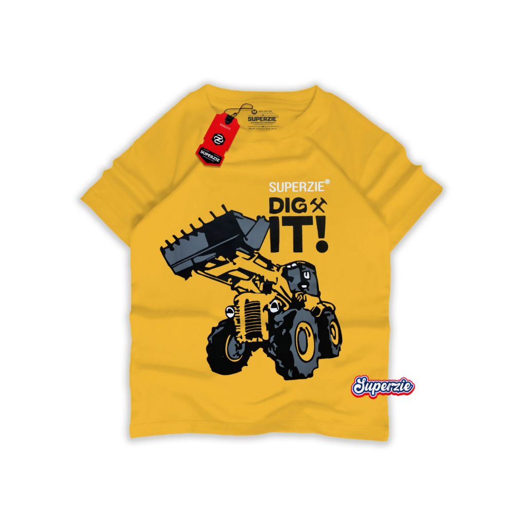 Jual Baju kaos anak laki laki cowok umur 1-8 tahun warna mustard gambar ...