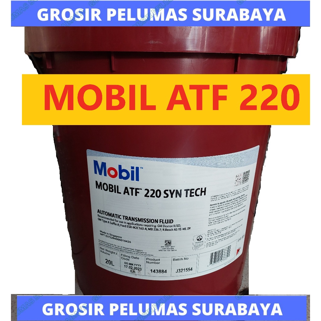 Jual Original Oli MOBIL ATF 220 Automatic Transmission Fluid Pail 20ltr | Shopee Indonesia
