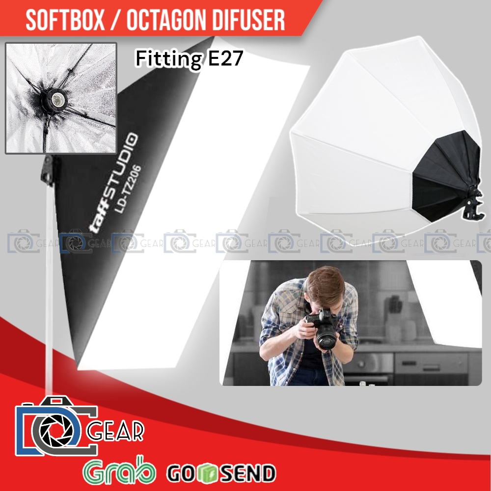 Jual Softbox Oktagon Payung 70cm fitting E27 utk foto studio / Softbox Saja / | Shopee Indonesia