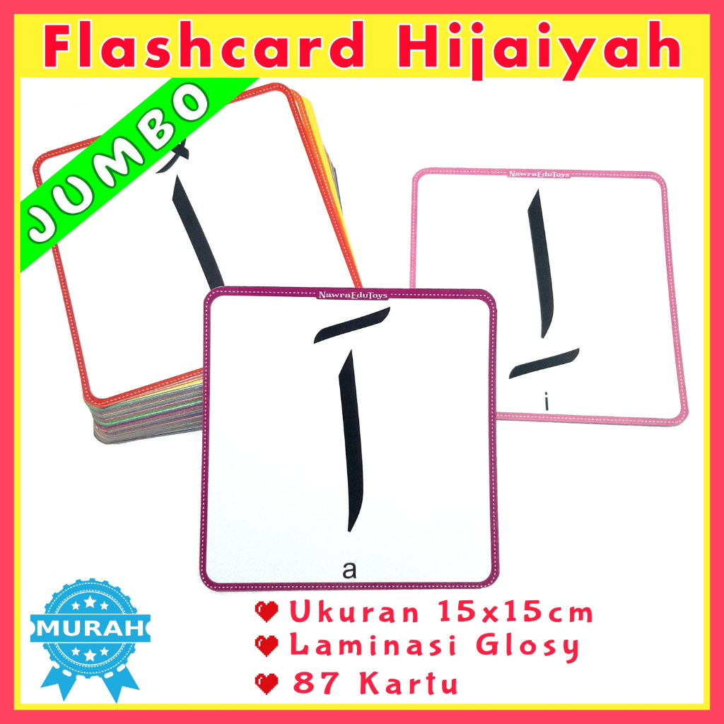Jual Flashcard JUMBO HAROKAT Ukuran Besar, Kartu Pintar Belajar huruf ...