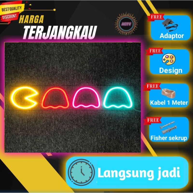 Jual Neon Flex Sign Pac Man | Shopee Indonesia