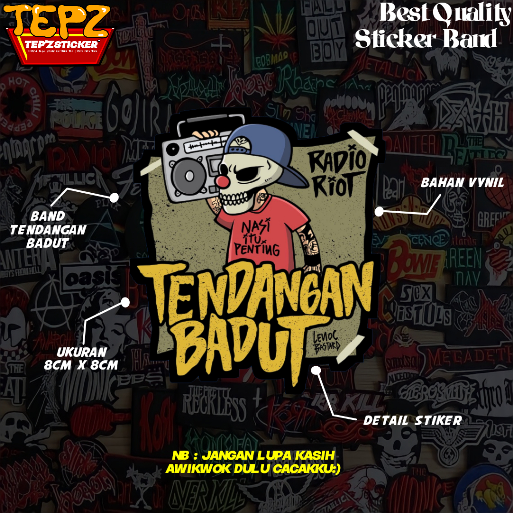 Jual STIKER STICKER (BAND TENDANGAN BADUT) STIKER BAND|STIKER METAL ...