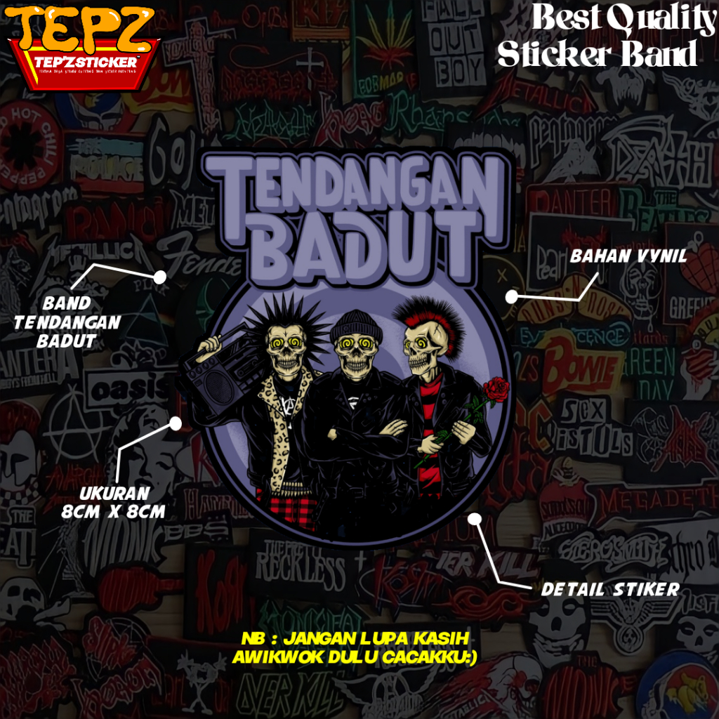 Jual STIKER STICKER (BAND TENDANGAN BADUT) STIKER BAND|STIKER METAL ...