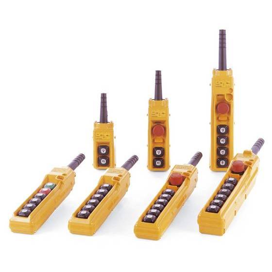 Jual Hanyoung Hoist Push Button Switch 1022SD 2 Button With Emergency ...