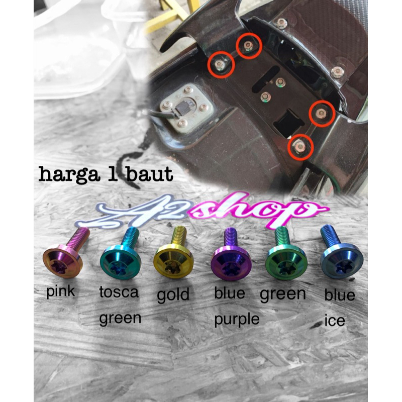 Jual BAUT TITANIUM BEHEL MIO SPORTY SMILE SOUL FINO NOUVO HARGA 1 BAUT ...