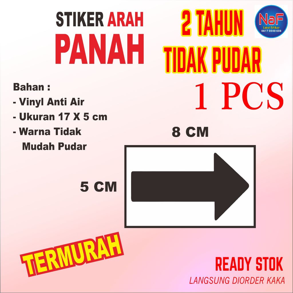 Jual Stiker petunjuk arah panah hitam kecil Sticker K3 rambu arah panah ...