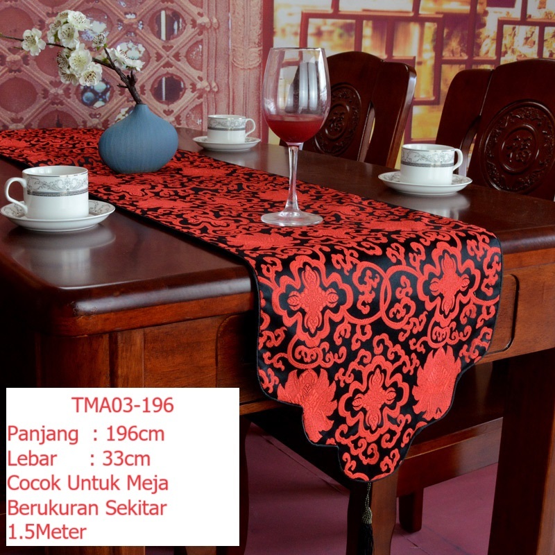 Jual Taplak Meja Table Runner PREMIUM tema Imlek 2024 Naga Sincia CNY ...