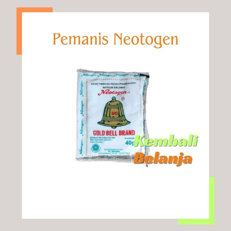 Jual Pemanis Buatan Neotogen 40 Gram/ Natrium Siklimat/ Pemanis Buatan ...