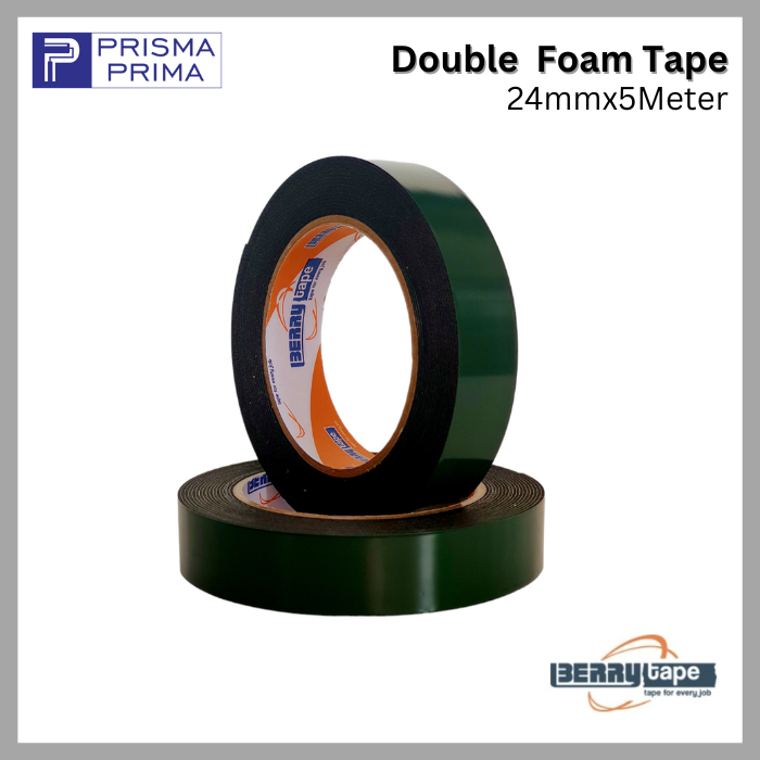 Jual Isolasi Double Side Tape Berry Eva Foam Busa Spon 24 mm 1 Inch x 5M | Shopee Indonesia