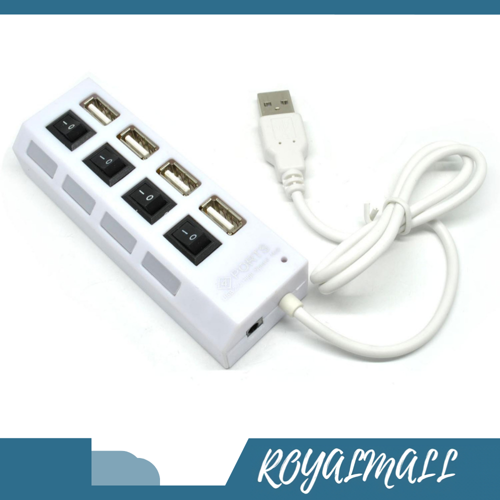 Jual HUB USB 2.0 4 Ports With Independent ON OFF Switch / Port Saklar ...