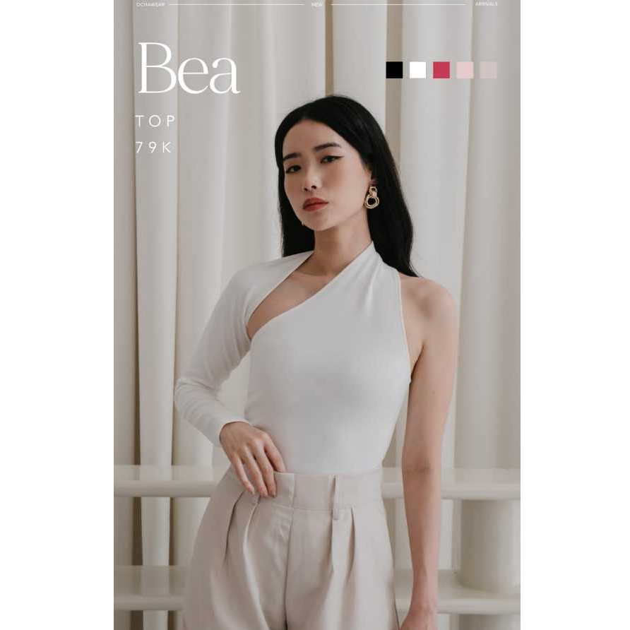 Jual Bea Asymmetric Top -- Ocha Wear | Knit One Sleeves Tarzan Tanktop ...