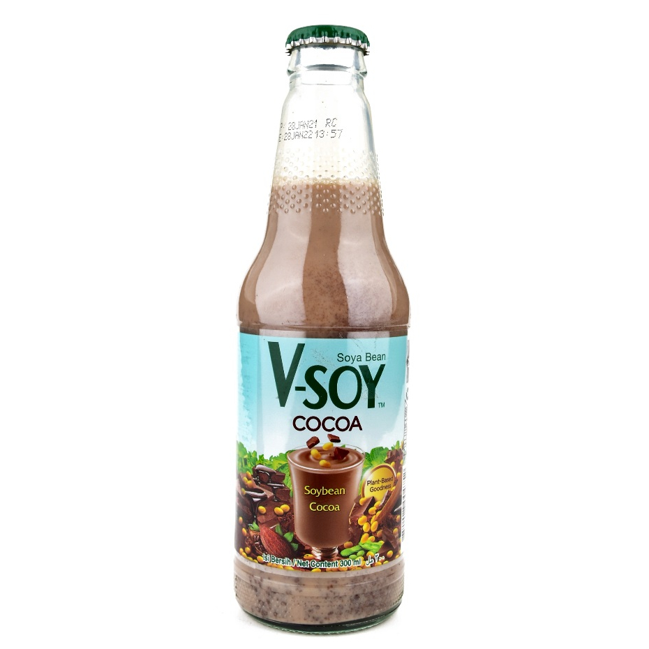 Jual V-SOY Cocoa Soya Bean Milk 300 mL Botol Vsoy 300mL | Shopee Indonesia