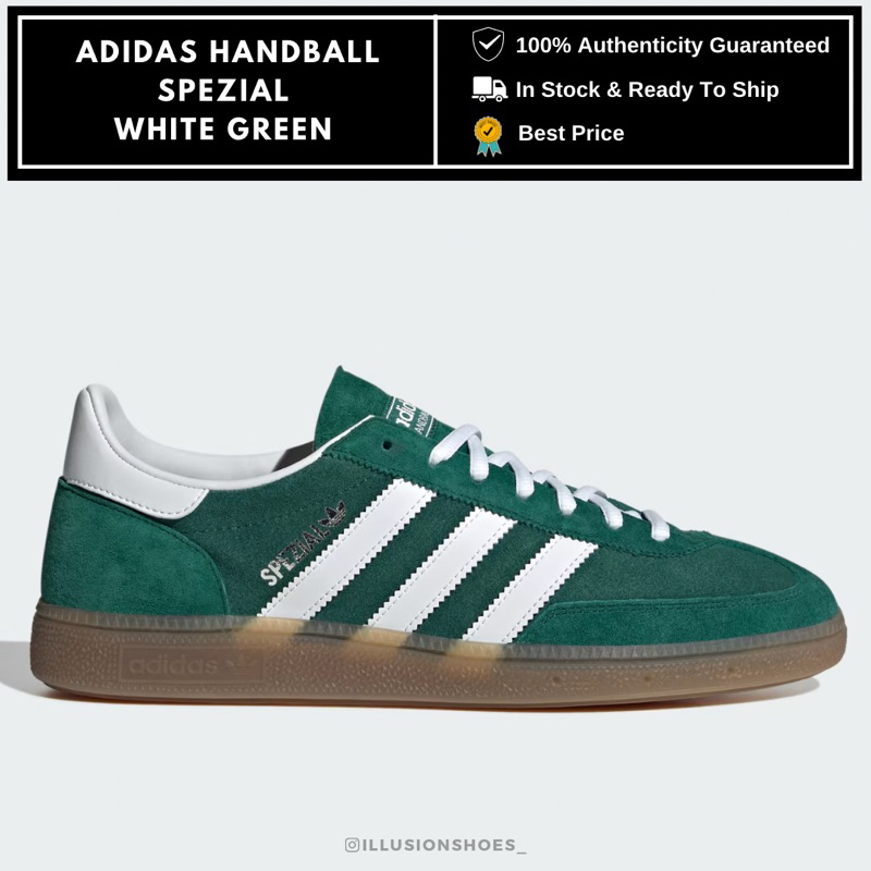 Jual Adidas Handball Spezial White Green / Collegiate Green - [100% ...