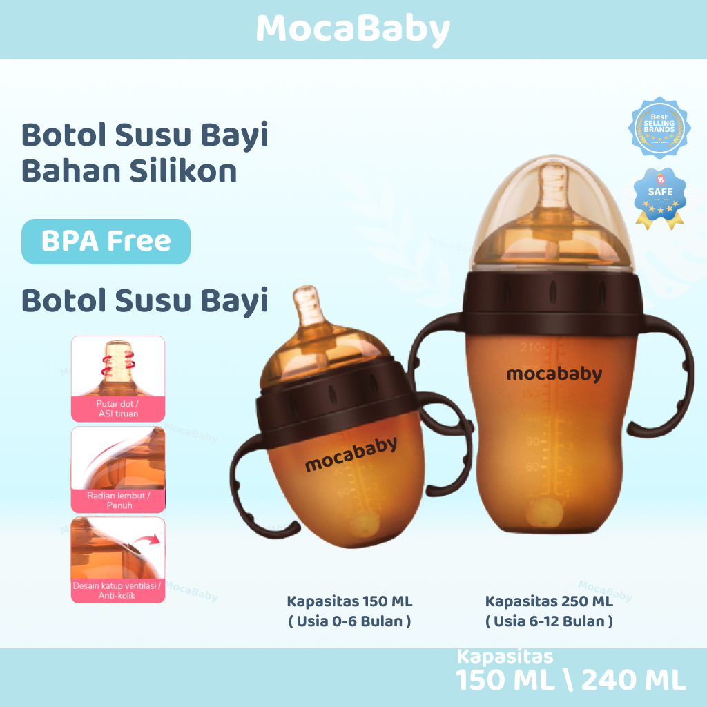 Jual Mocababy Dot Bayi Botol Silikon Piko Bello Nano Botol Susu Bayi ...