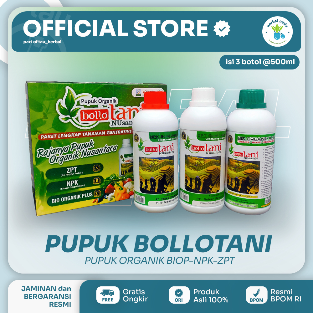 Jual PUPUK CAIR ORGANIK ALAMI BOLLOTANI BIO+NPK+ZPT HIDROPONIK BIBIT ...