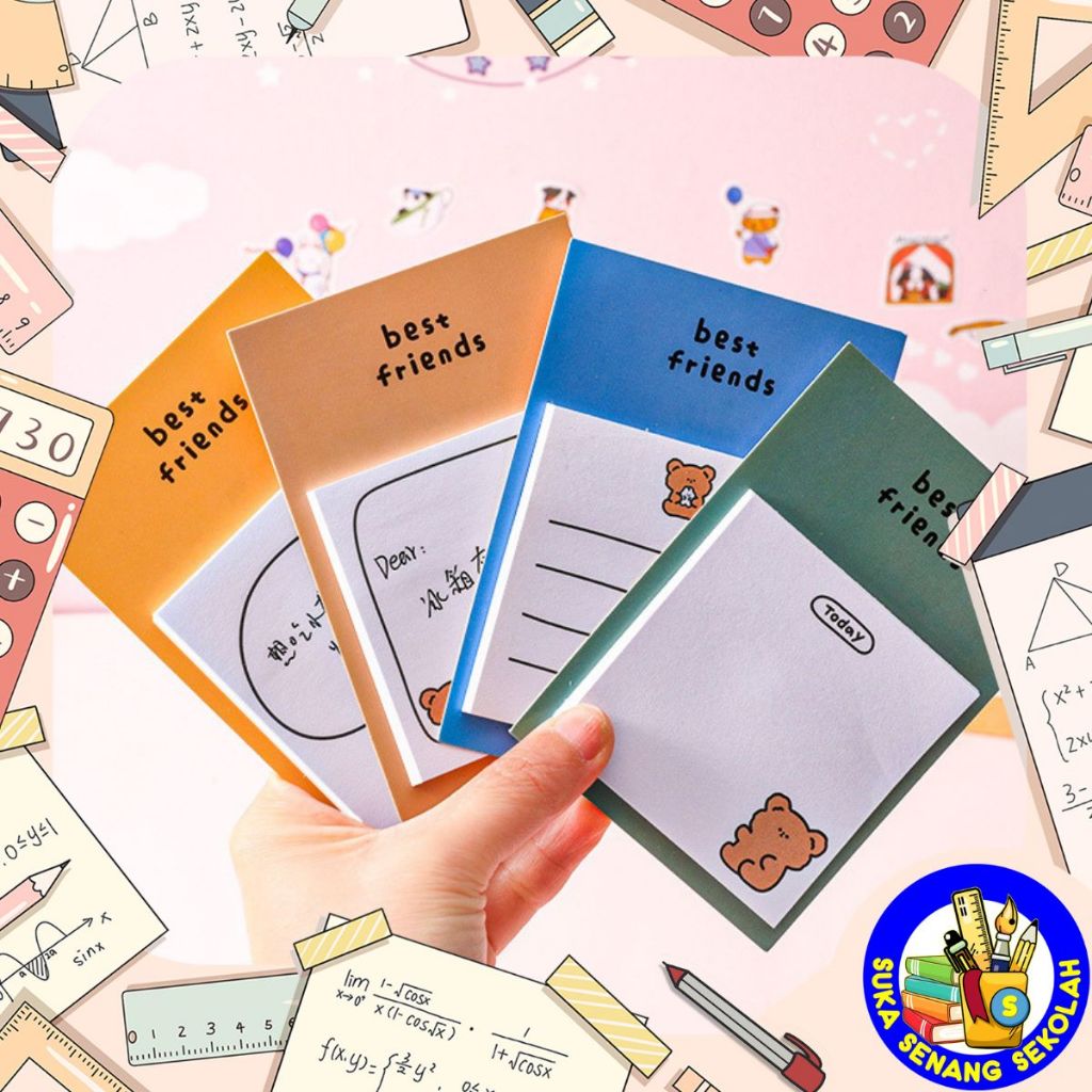 Jual Sticky Note Bear & Rabbit / Memo Pad Cartoon Cute AT0138 | Shopee ...