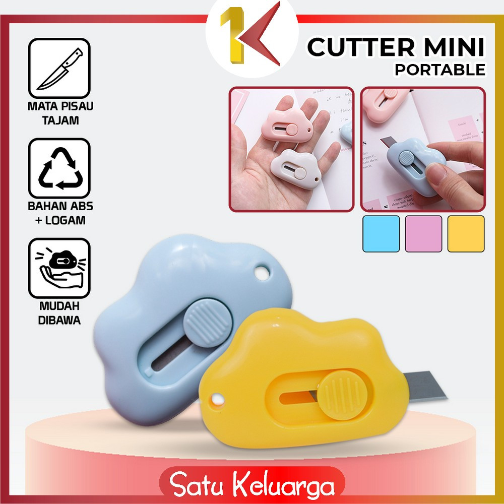 Jual SK-C953 Cutter Mini Lucu Bentuk Awan / Pisau Kartun Alat Bantu ...