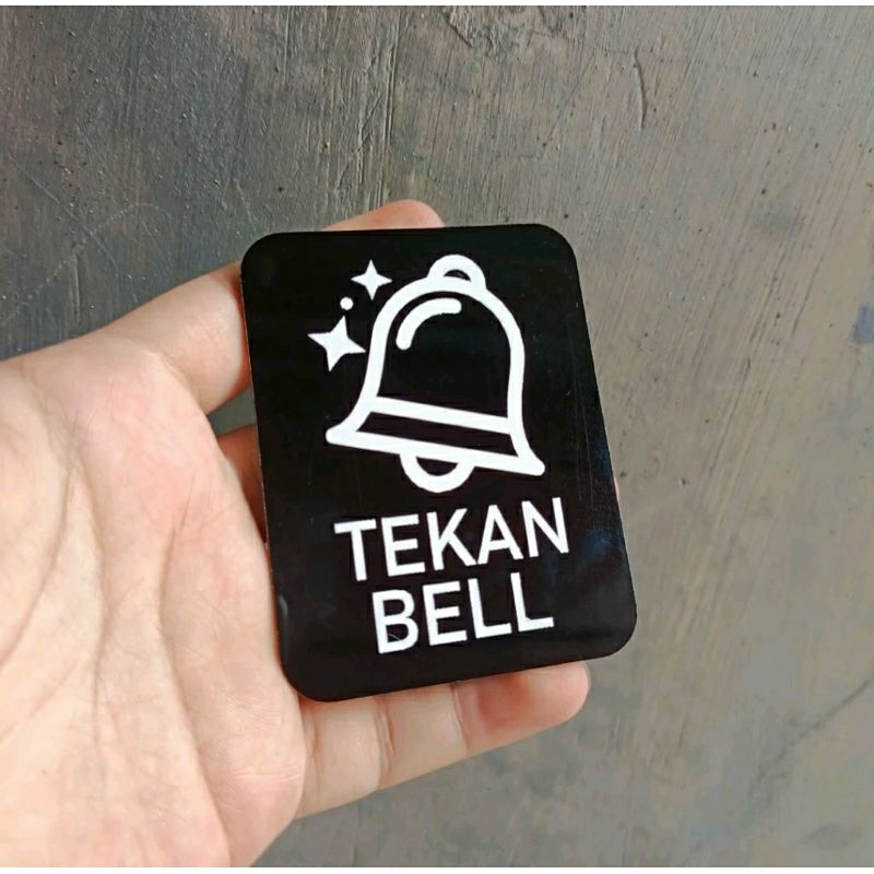 Jual Akrilik Tekan Bell/Sign Akrilik Tekan Bell | Shopee Indonesia