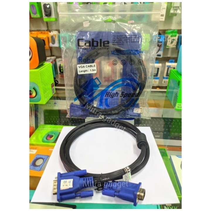 Jual Kabel VGA 1,5m Gold Plate High Quality Cable for Monitor | Shopee Indonesia