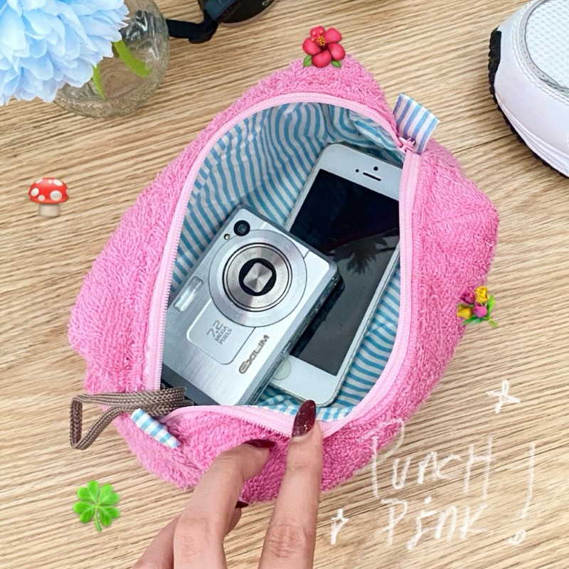Jual TEDDY POUCH | Fluffy Puffy Makeup Skincare Cosmetic Pouch ...