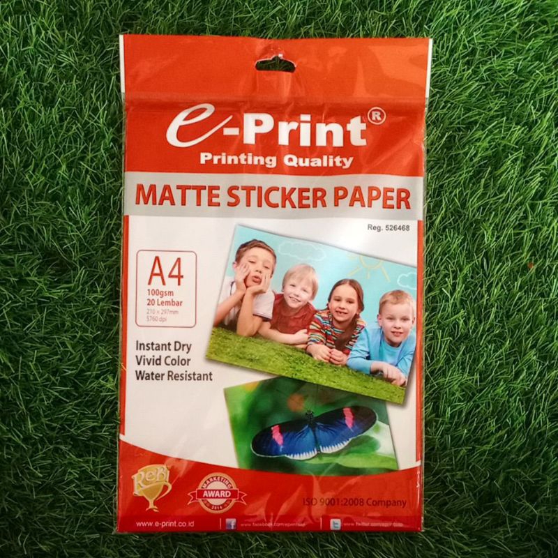 Jual Kertas Matte Sticker Paper A4 100gsm 20 Lembar (C0920) | Shopee ...