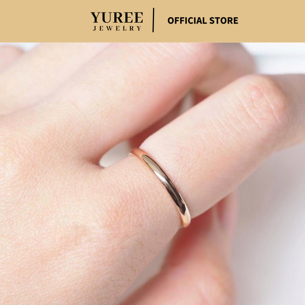 Jual YUREE • Opera Ring • Perhiasan Cincin Polos Titanium • Cincin ...