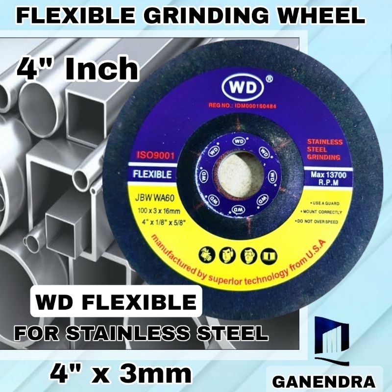 Jual Batu Gerinda flexible WD WA-60 4inch / Batu poles stainless | Shopee Indonesia