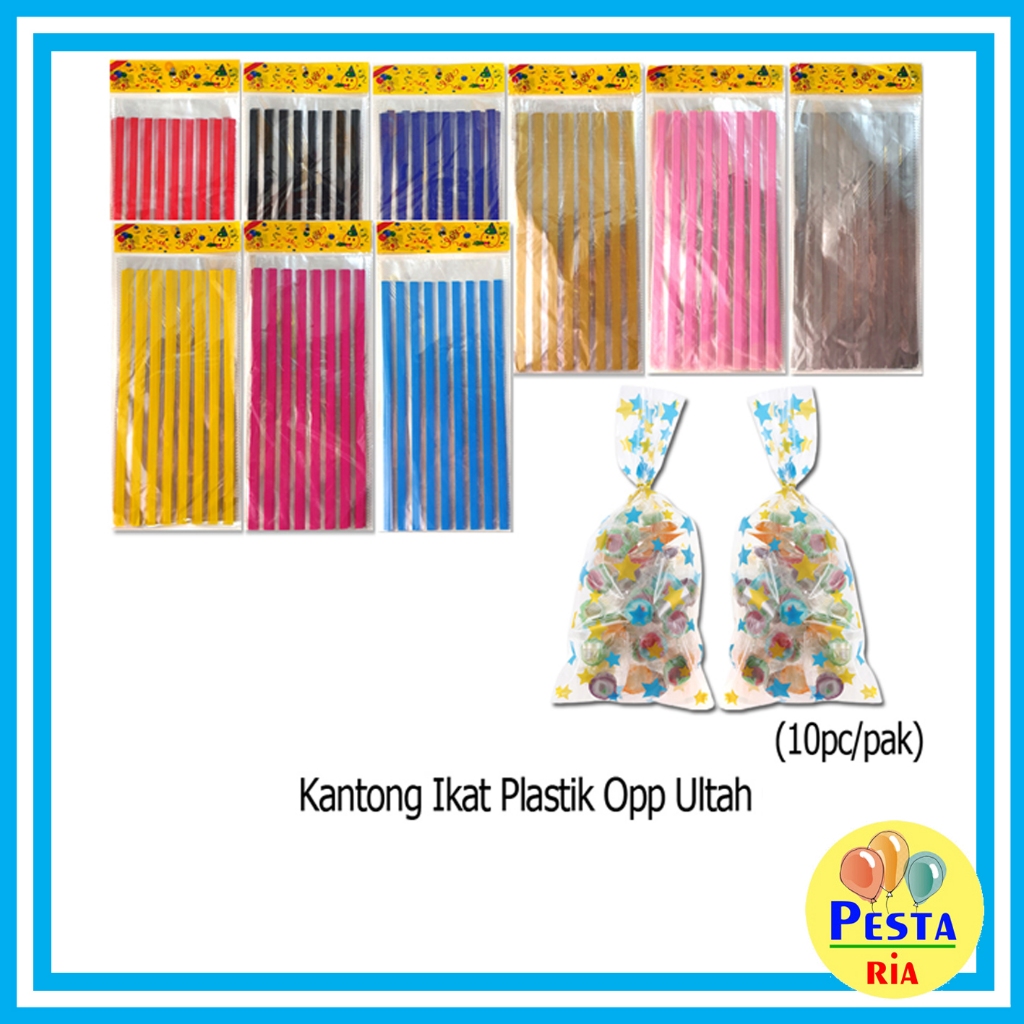 Jual Murah!! (Isi 10Pcs Uk S) Kantong Ikat Plastik Opp Ultah Motif ...
