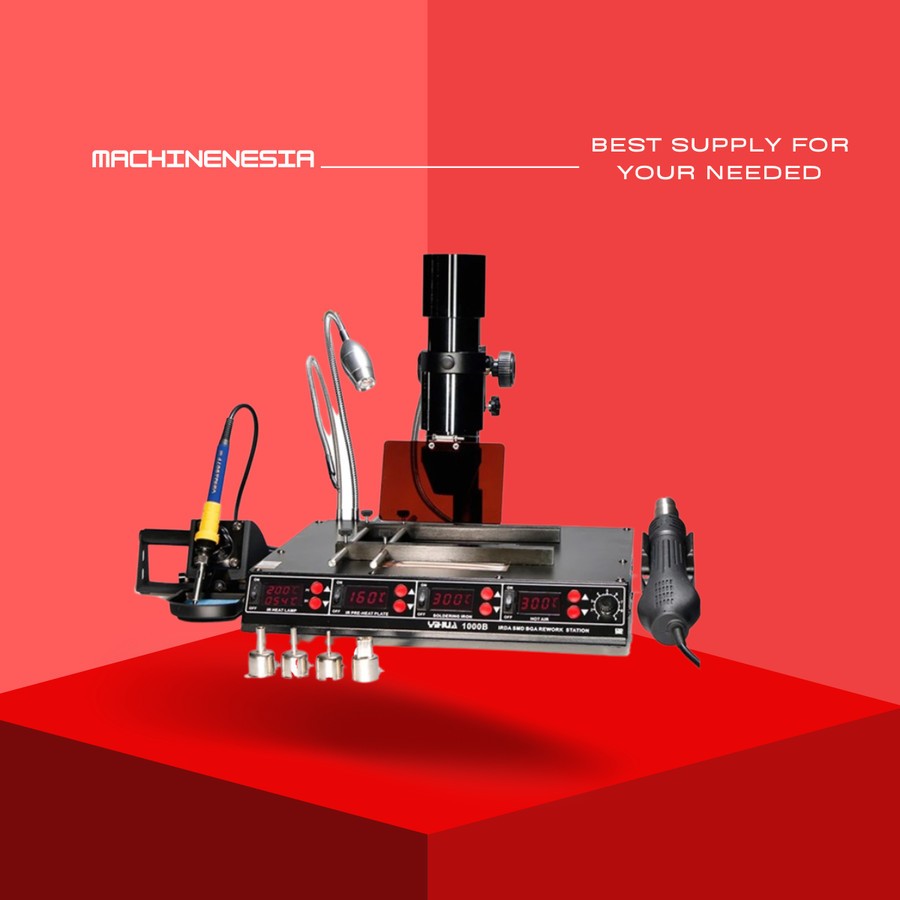 Jual SOLDER UAP YIHUA 1000B BLOWER INFRARED LAMP PREHEATER HEAT GUN 4 ...