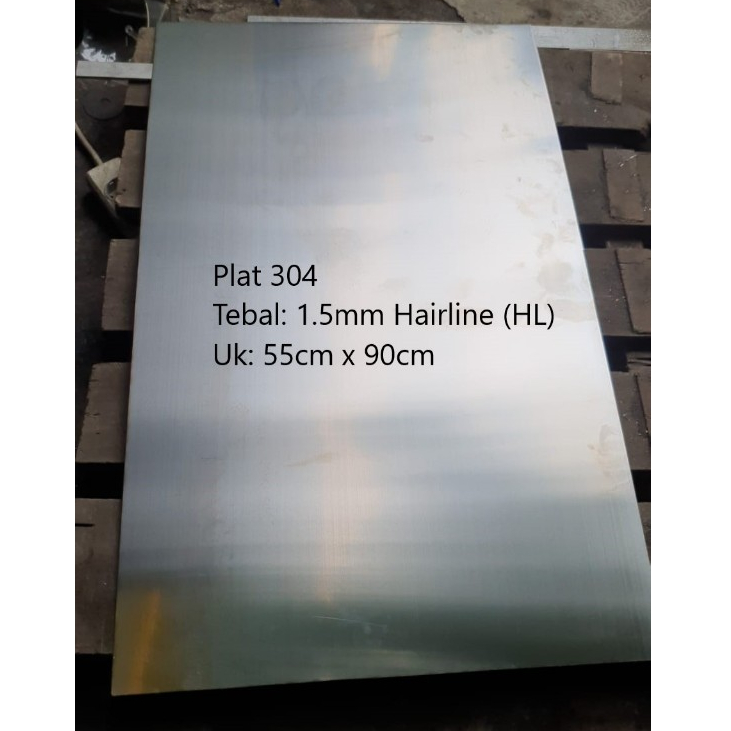 Jual Plat 304 | tebal: 1.5mm HL (hairline) | 1,5mm | plate stenlis ...