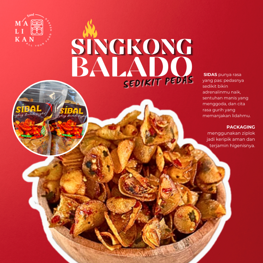 Jual Cemilan Keripik Singkong Balado Sedikit Pedas Gurih Manis Lengket ...