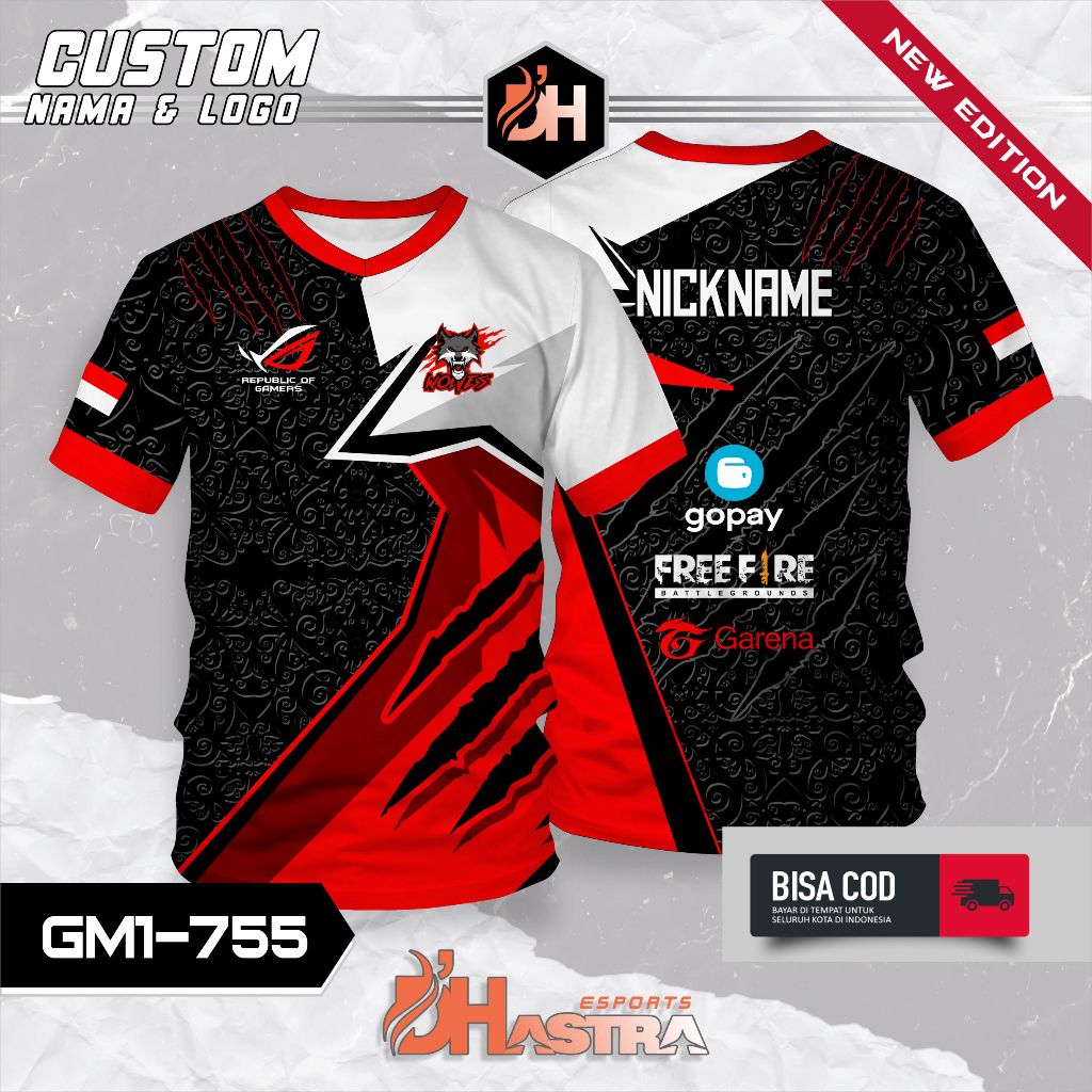 Jual Baju Jersey Game Terbaru GRATIS Nickname & Logo / Jersey Gaming ...