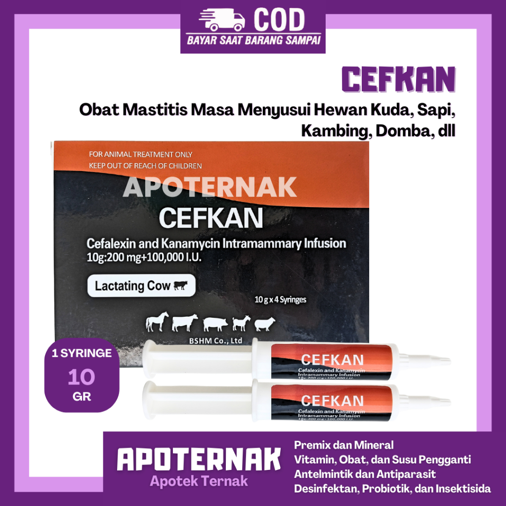 Jual CEFKAN 10gr - Obat Mastitis Sapi dan Kambing Domba - Seperti ...