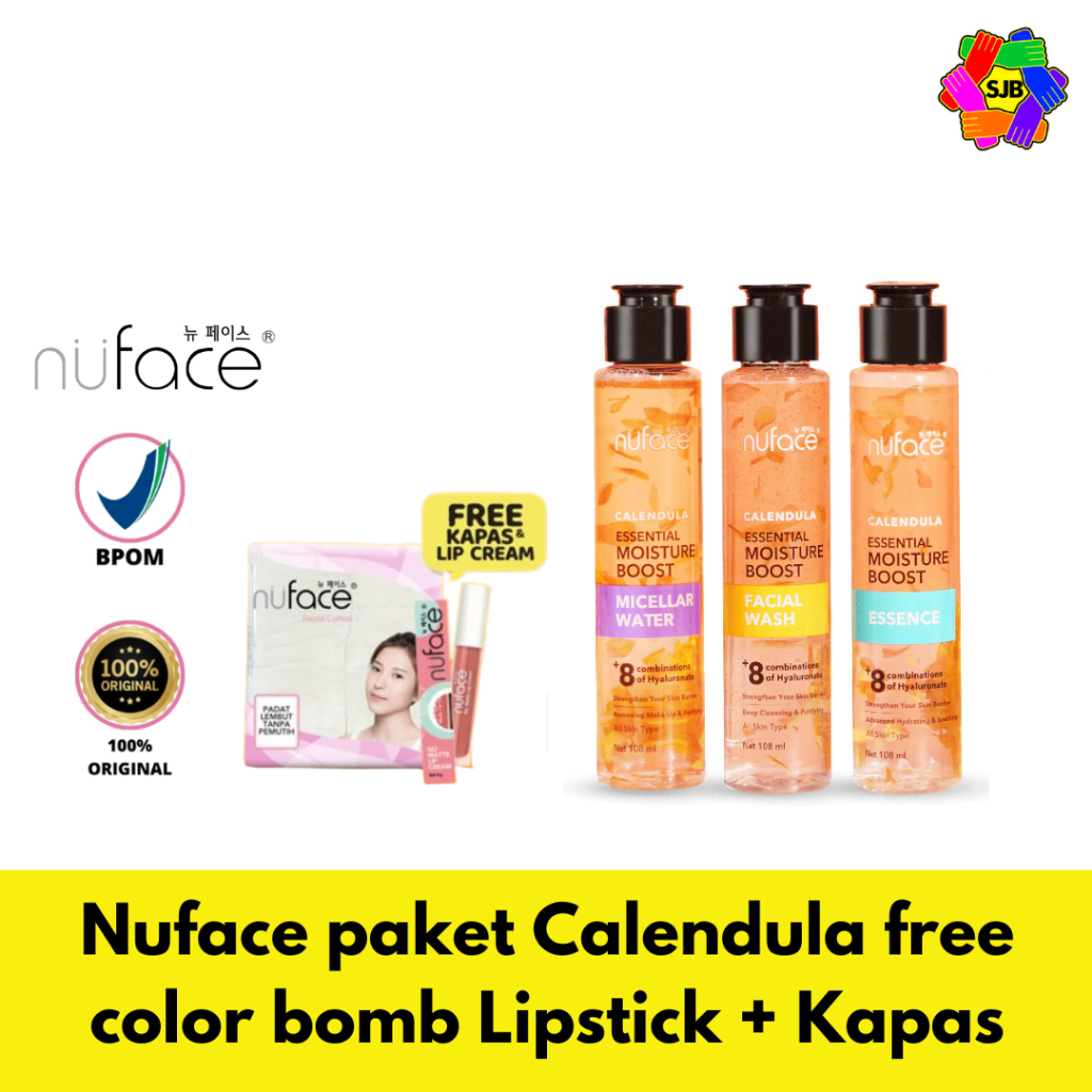 Jual Nu face paket Calendula free color bomb Lipstick + Kapas | Shopee ...