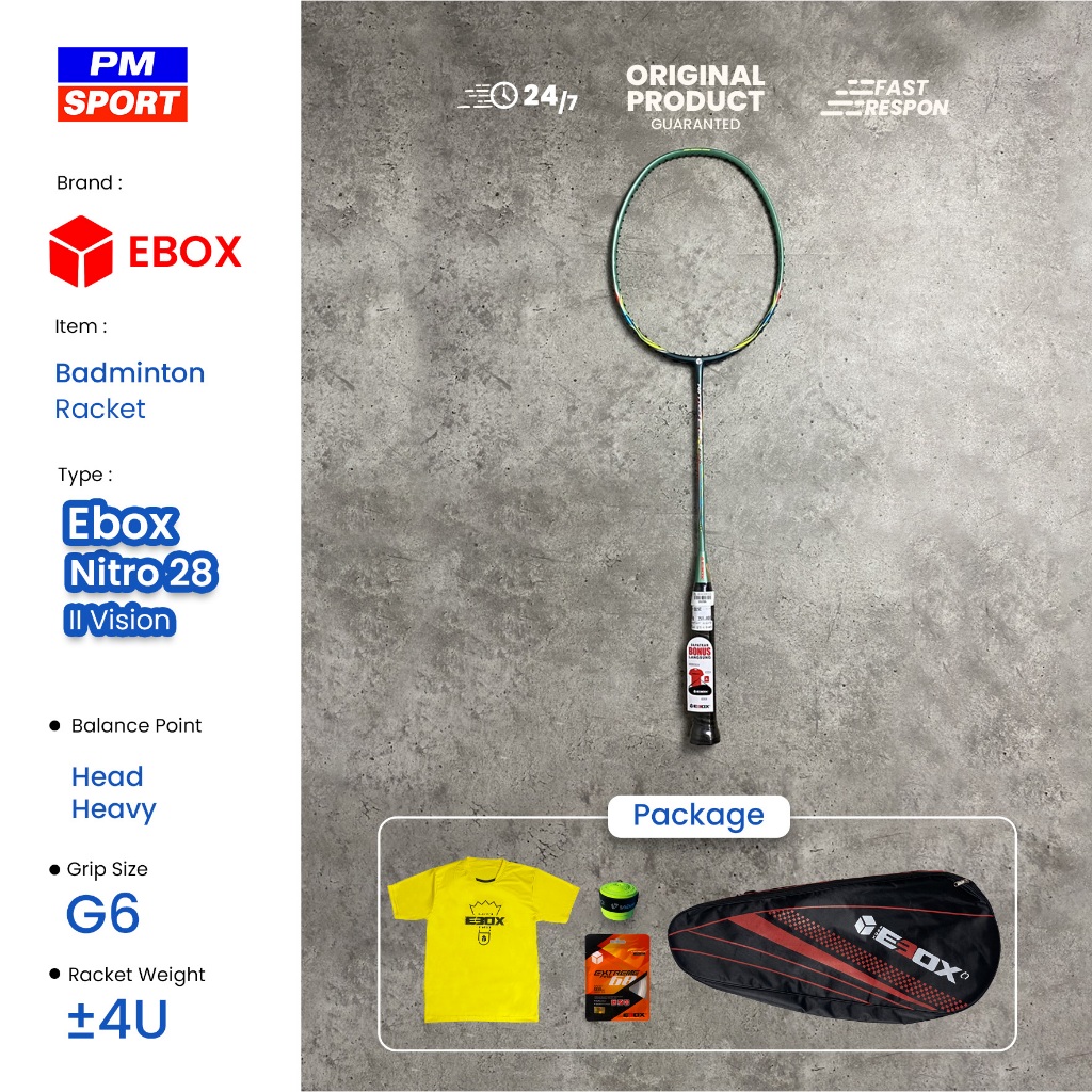 Jual RAKET BADMINTON / BULUTANGKIS EBOX NITRO 28 II VISION | Shopee ...